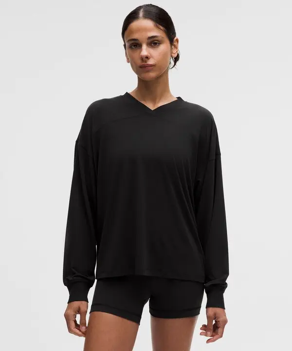 Lululemon Jersey Training V-neck Long-sleeve Shirt - Black