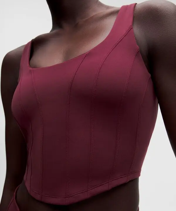 Lululemon Ultralu Corset-stitch Tank Top - Burgundy Bay