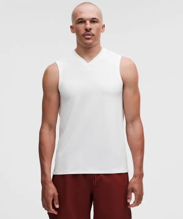 Lululemon Sleeveless Tennis Shirt With Mesh Paneling - White