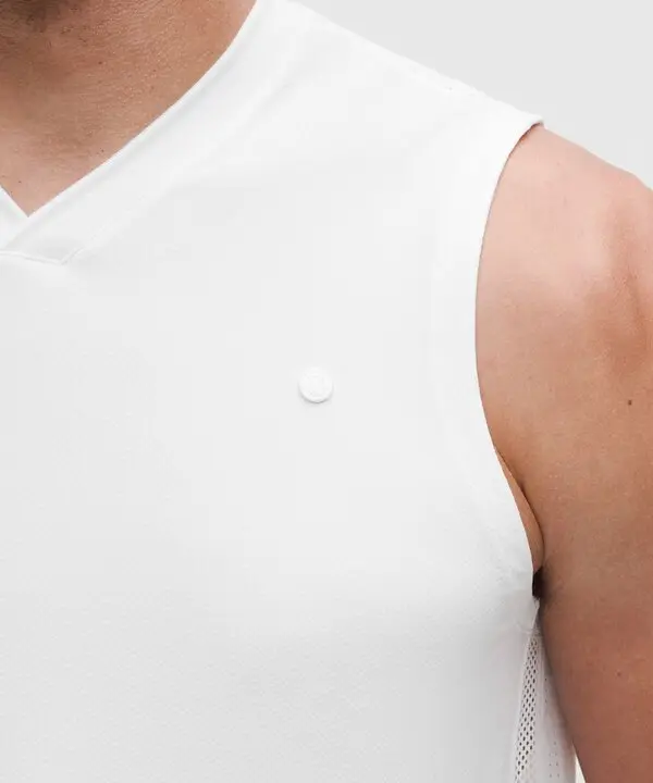 Lululemon Sleeveless Tennis Shirt With Mesh Paneling - White