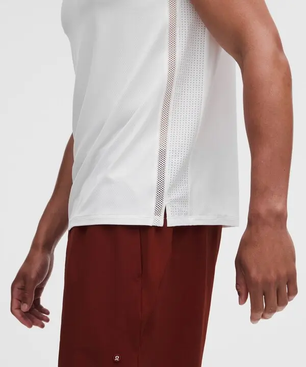Lululemon Sleeveless Tennis Shirt With Mesh Paneling - White