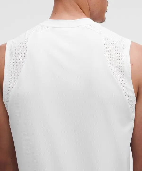 Lululemon Sleeveless Tennis Shirt With Mesh Paneling - White