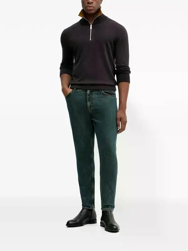 Sisley Slim-fit Denim Jeans With Patch Detail