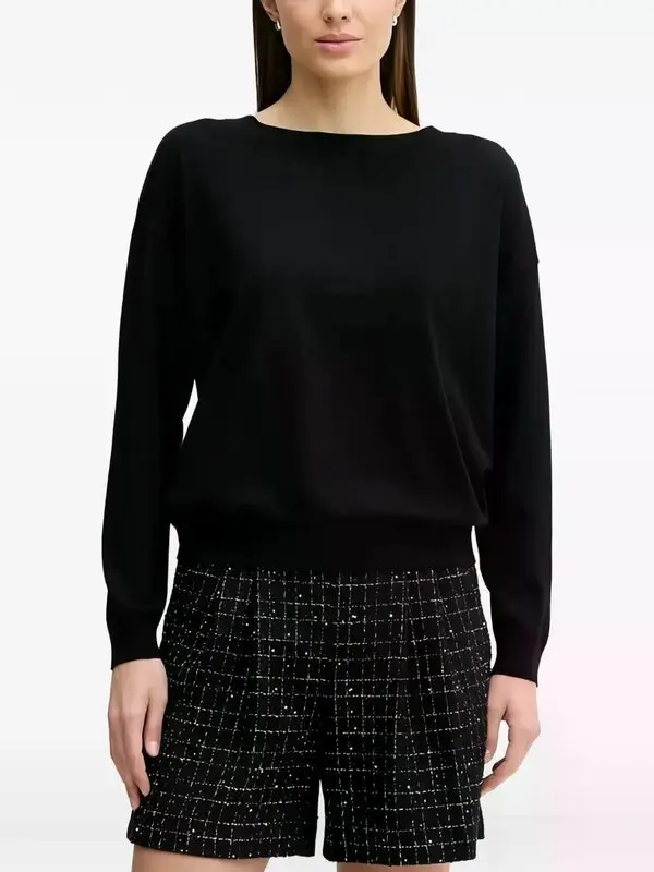 Sisley Round Neck Sweater - Black