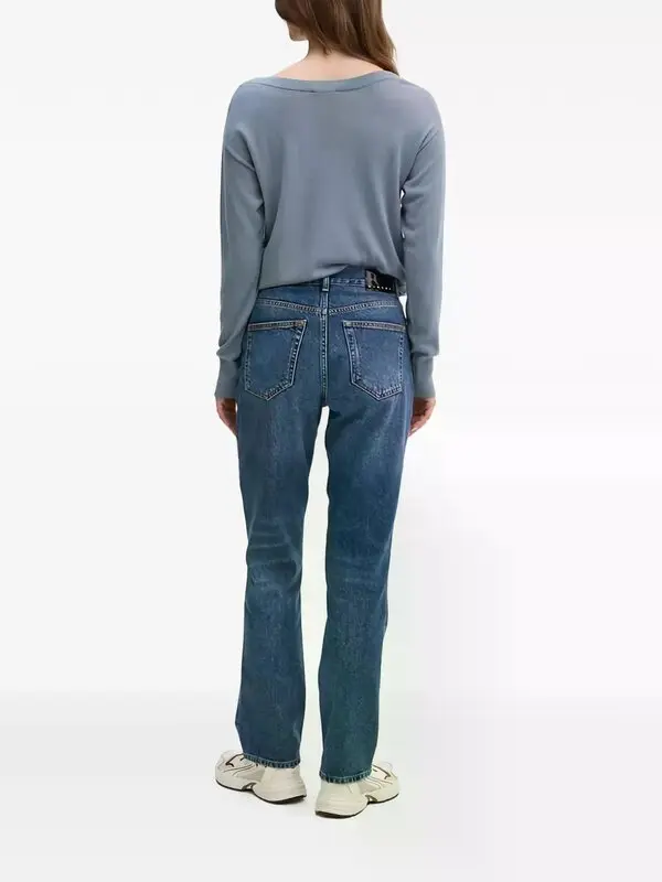 Sisley Washed-effect Bootcut Jeans