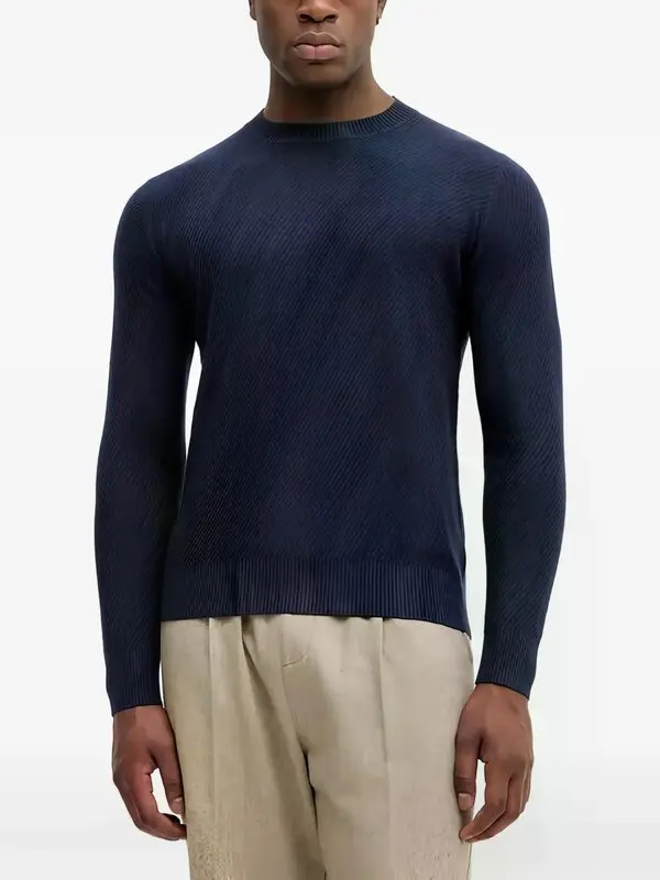 Sisley Textured Crew Neck Sweater
