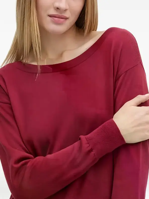 Sisley Boat Neck Sweater - Red