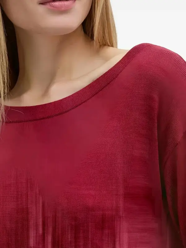 Sisley Boat Neck Sweater - Red