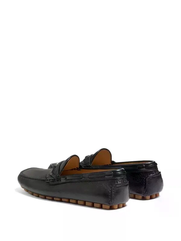 Valentino Garavani Fastaway Buffalo Leather Loafers With Vlogo Signature