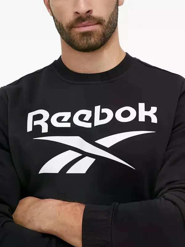 REEBOK Logo Crew-neck Sweatshirt - Black