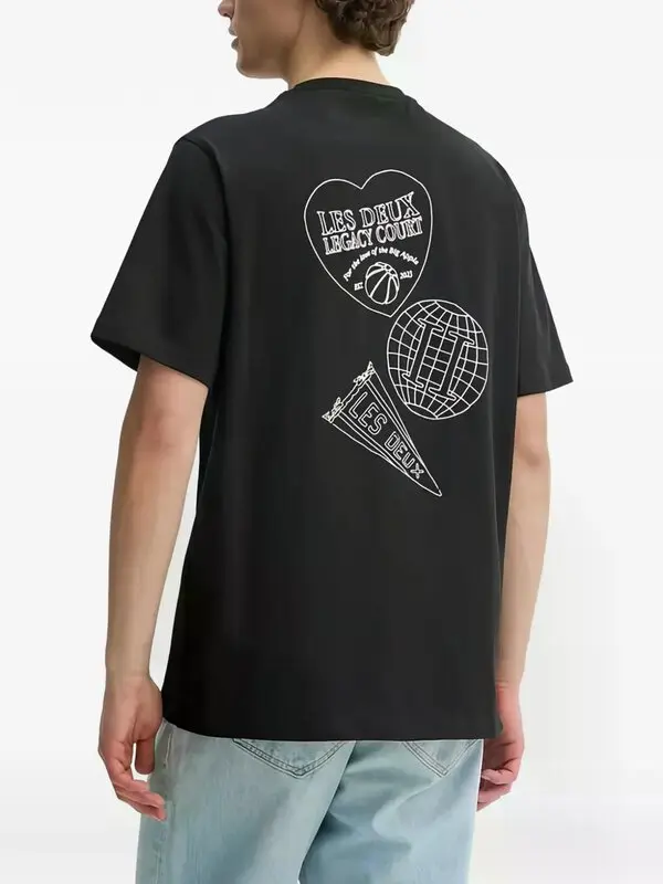 LES DEUX Logo-embroidered T-shirt