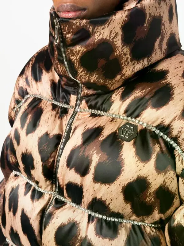 Philipp Plein Leopard-print Puffer Jacket