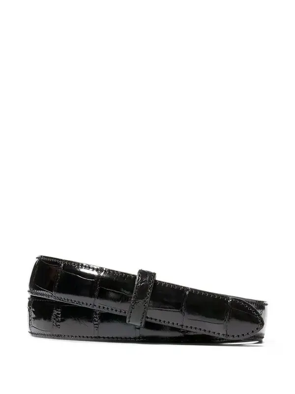 Ralph Lauren Purple Label Leather Belt - Black