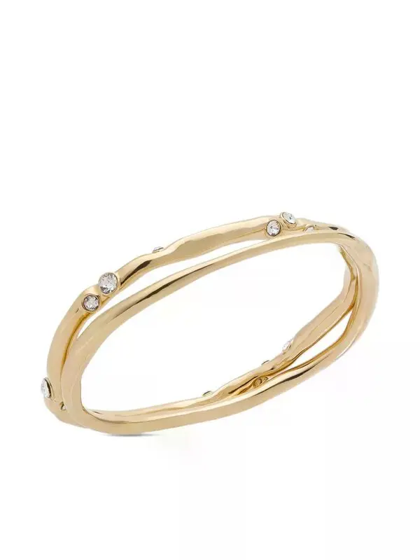 Dries Van Noten Crystal-embellished Cuff Bracelet Set - Gold