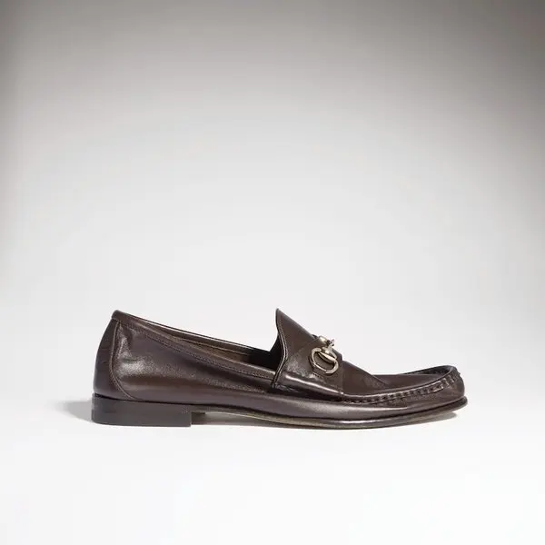 Gucci Lugano Leather Loafers With Horsebit Detail - Brown