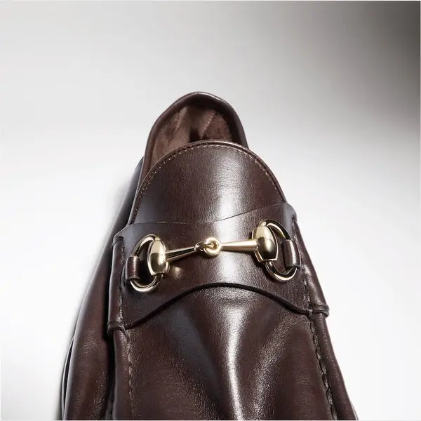 Gucci Lugano Leather Loafers With Horsebit Detail - Brown