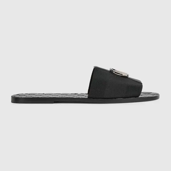 Gucci Riviera Slide Sandal Leather - Black