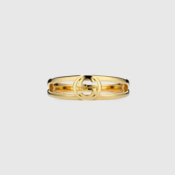 Gucci Interlocking G 2-band Ring - Yellow Gold