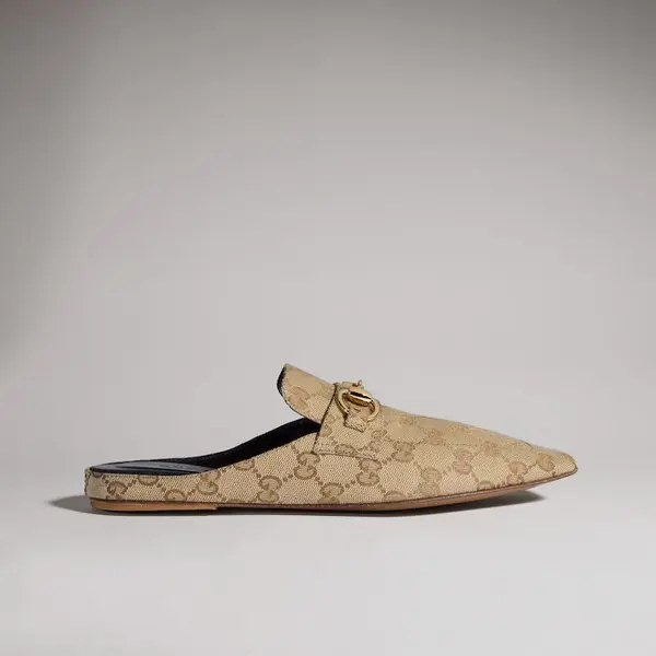 Gucci Gg Canvas Mule - Beige