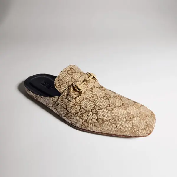 Gucci Gg Canvas Mule - Beige
