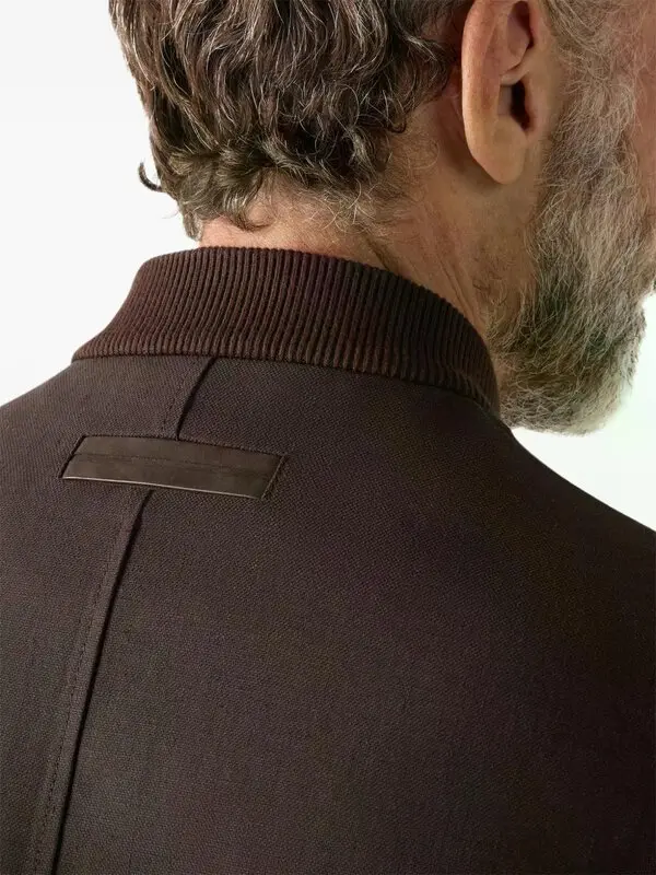 Zegna Oasi Lino Bomber Jacket - Brown