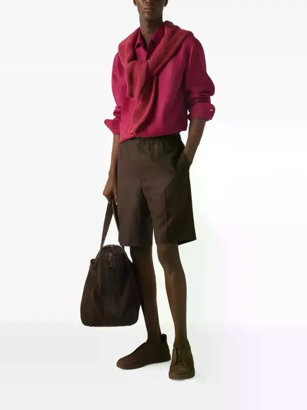 Zegna Oasi Lino Shirt - Red