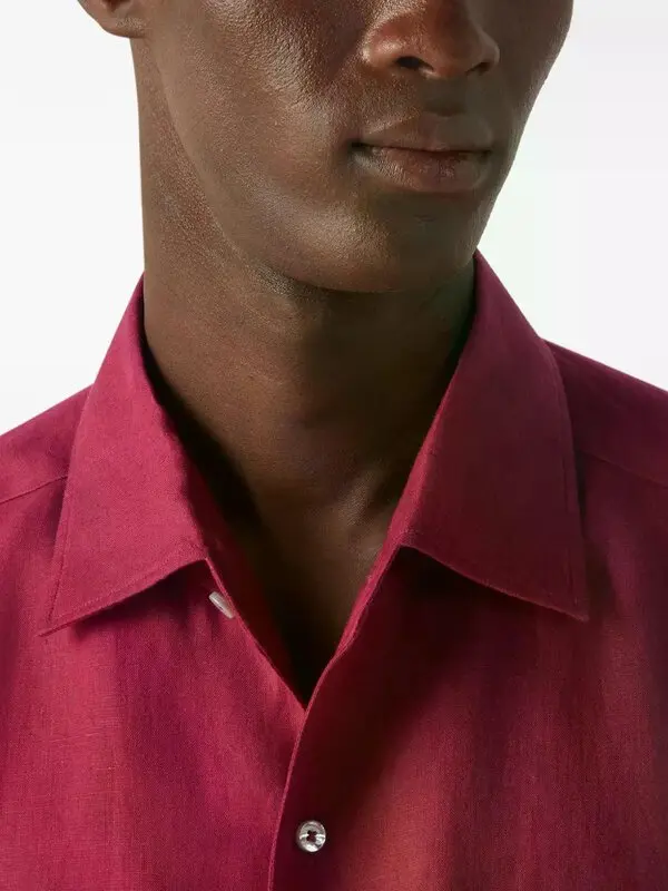 Zegna Oasi Lino Shirt - Red