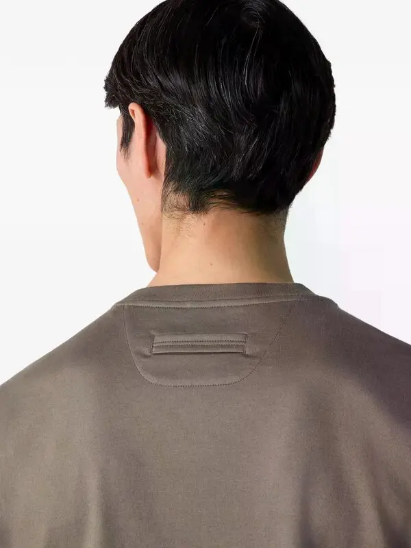 Zegna Piquet Cotton T-shirt - Grey