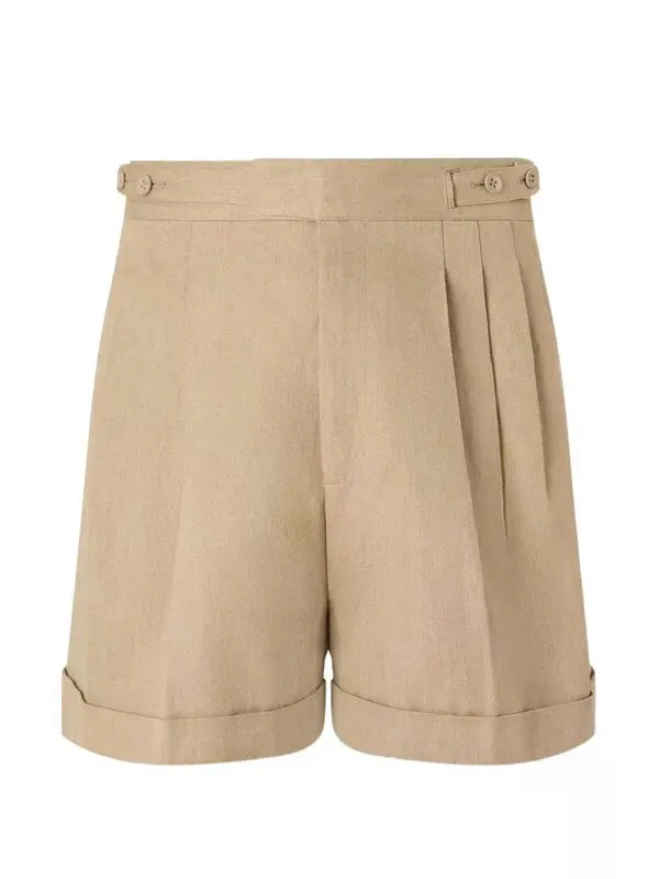 Zegna Pleated Linen Shorts