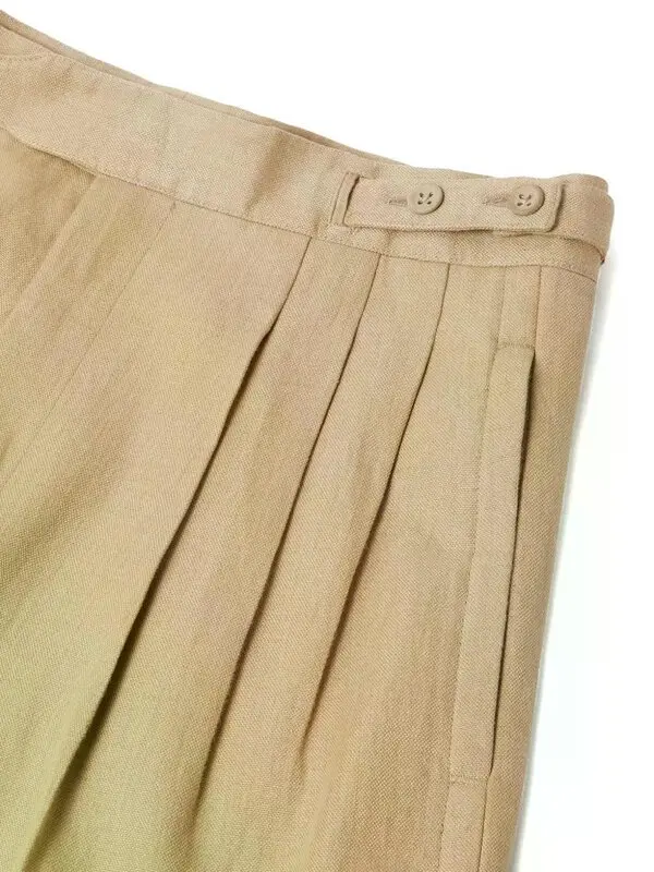 Zegna Pleated Linen Shorts