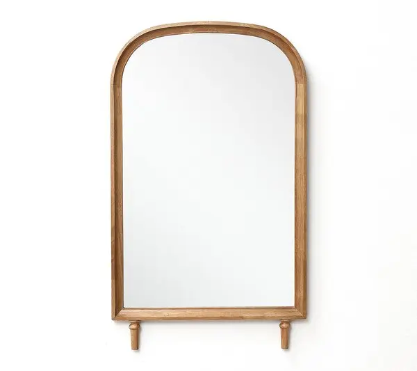 LUXEN HOME Luxenhome Horizon Arch Wooden 23.6' W X 39.6' H Wall Mirror - One-color