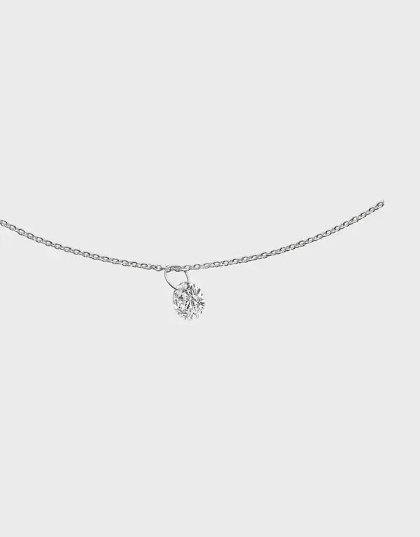 CBYC Floating Diamond Necklace - Silver
