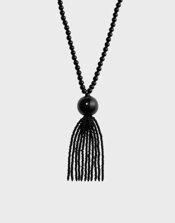 CBYC Tasseled Necklace - Black