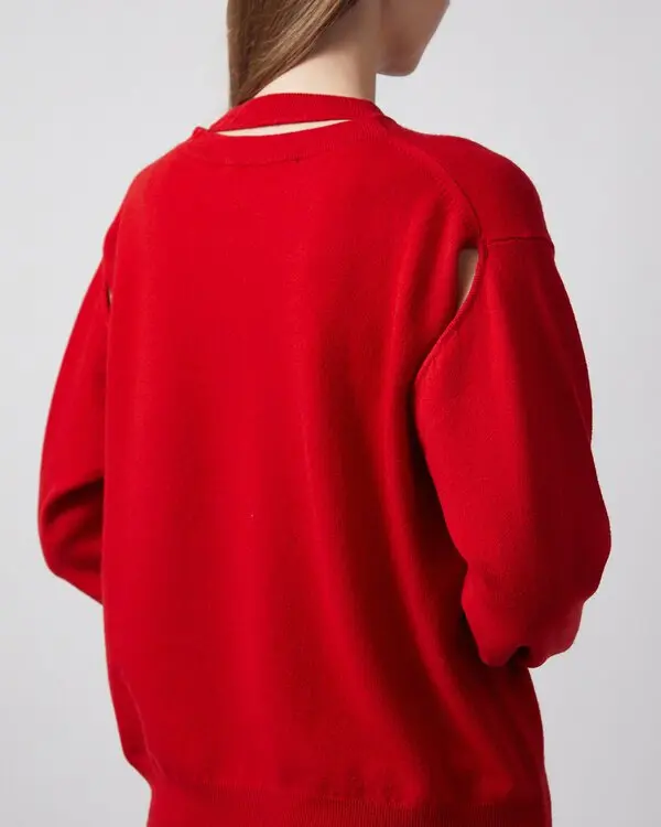 RÓHE Crewneck Sweater With Open Neck