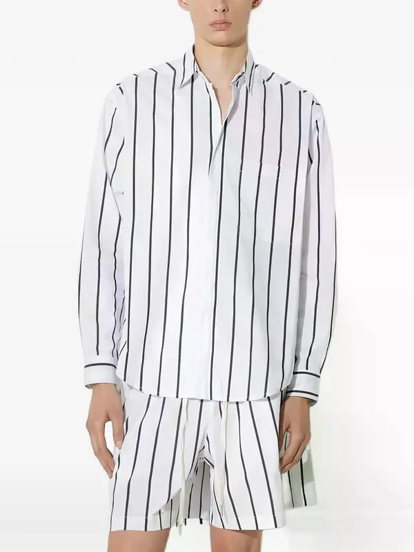 MKI MIYUKI ZOKU Striped Shirt - White
