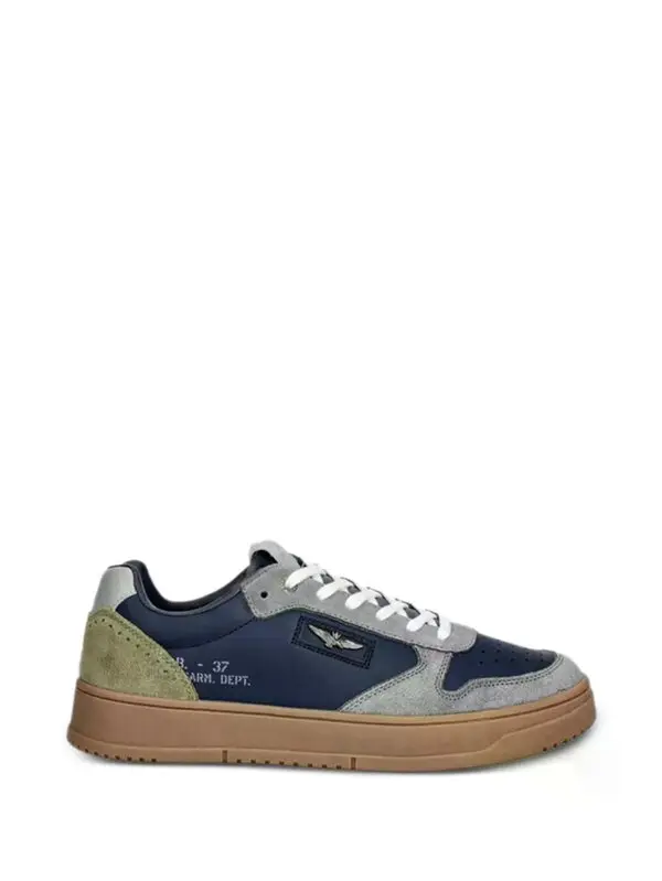 AERONAUTICA MILITARE Panelled Lace-up Sneakers - Blue