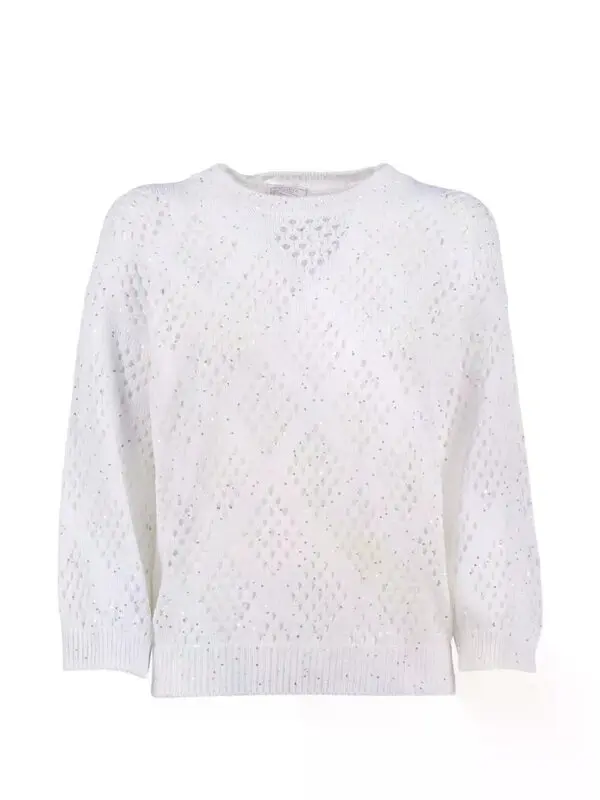 Peserico Openwork Sweater - White