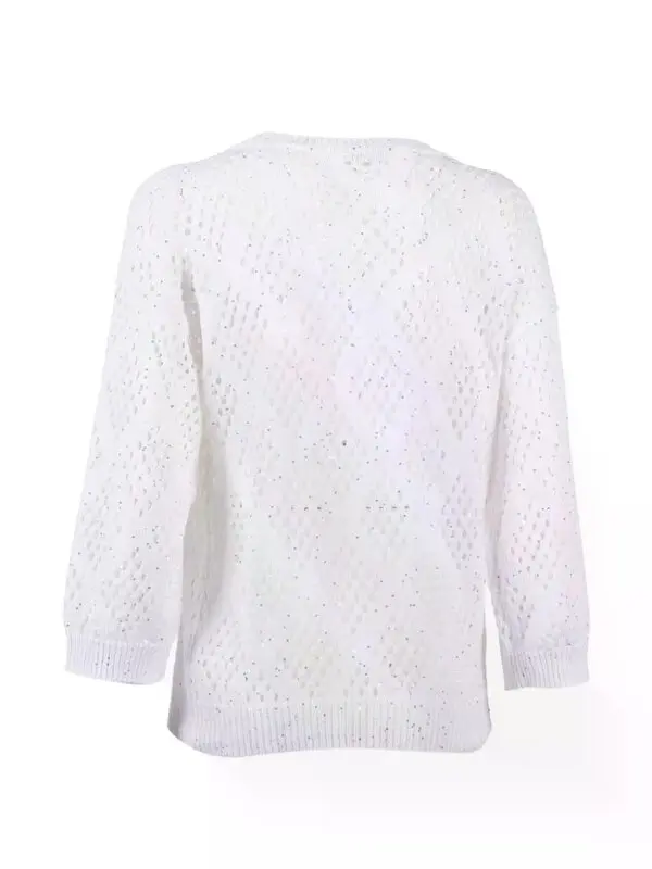 Peserico Openwork Sweater - White