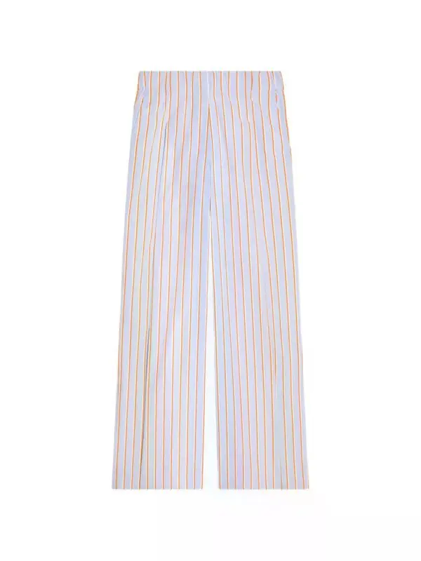 Dries Van Noten Striped Pleated Trousers - Blue