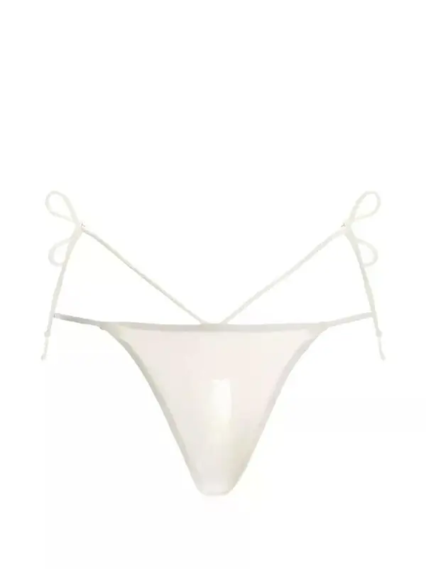 Agua Bendita Portola Tie Bikini Bottoms - White