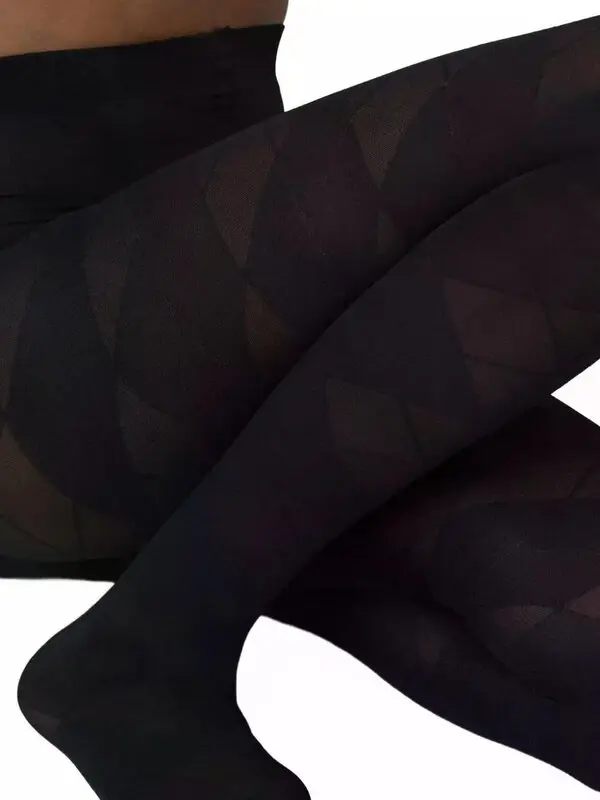 Swedish Stockings Rebecka Argyle-pattern Tights - Black
