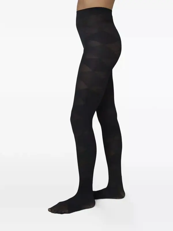 Swedish Stockings Rebecka Argyle-pattern Tights - Black
