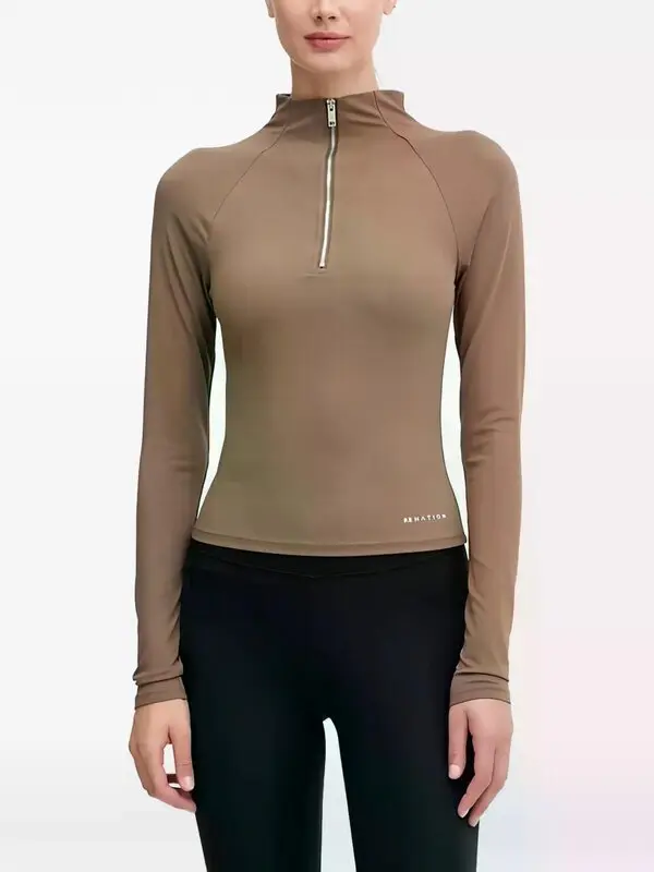 P.E Nation Routine Half-zip Top - Brown