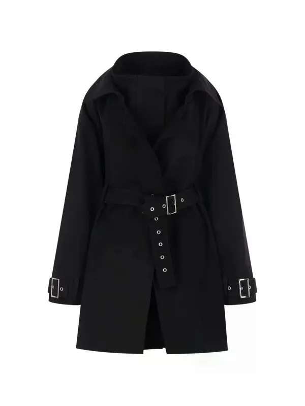 PETRA Belt-fastening Coat - Black