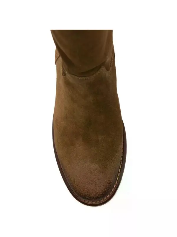 GISEL MOIRE Gabon Suede Boots - Brown