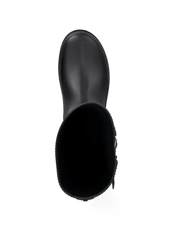 DR. SCHOLL'S SHOES Chambery Low Buckle-strap Rain Boots - Black