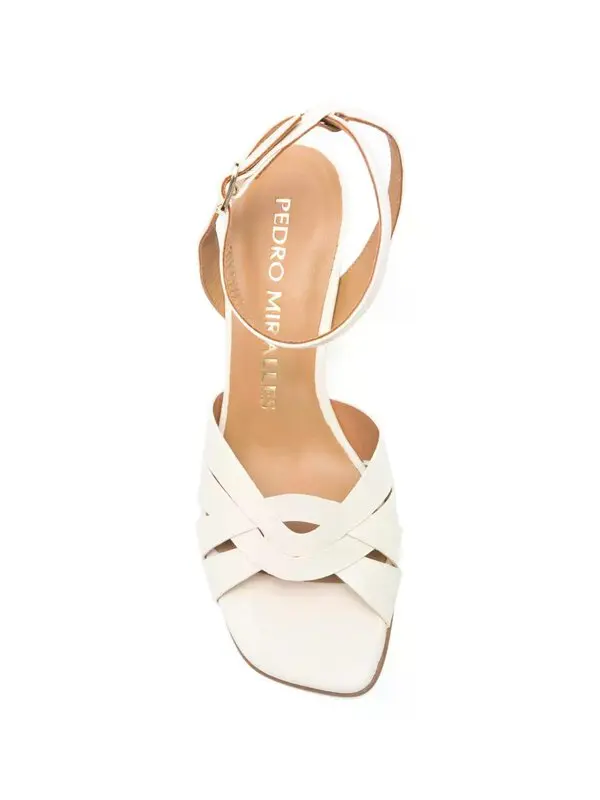 PEDRO MIRALLES Munera Square-toe Sandals - Neutrals