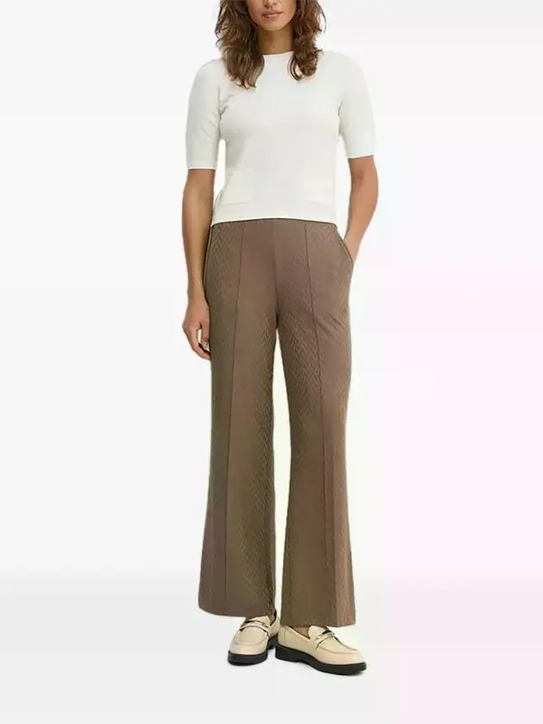 MOS MOSH Herringbone Wide Leg Trousers