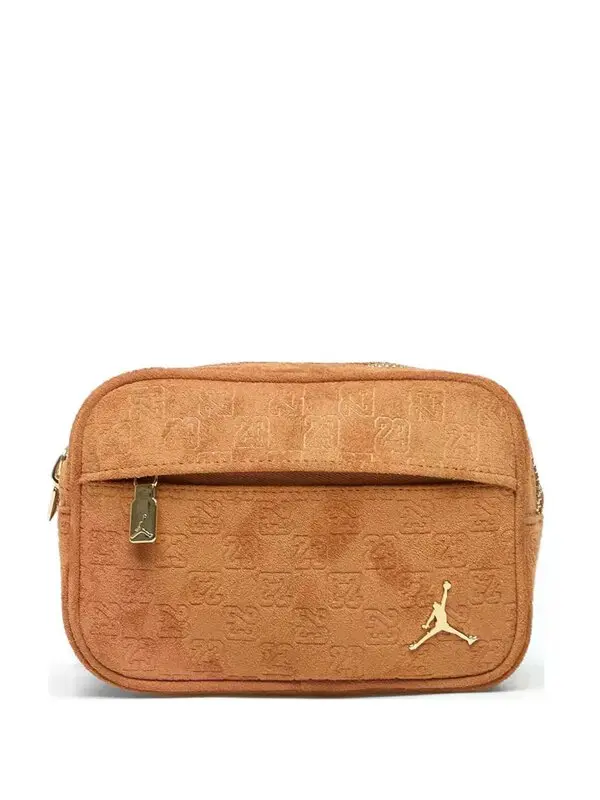 JORDAN Monogram Suede Shoulder Bag - Brown