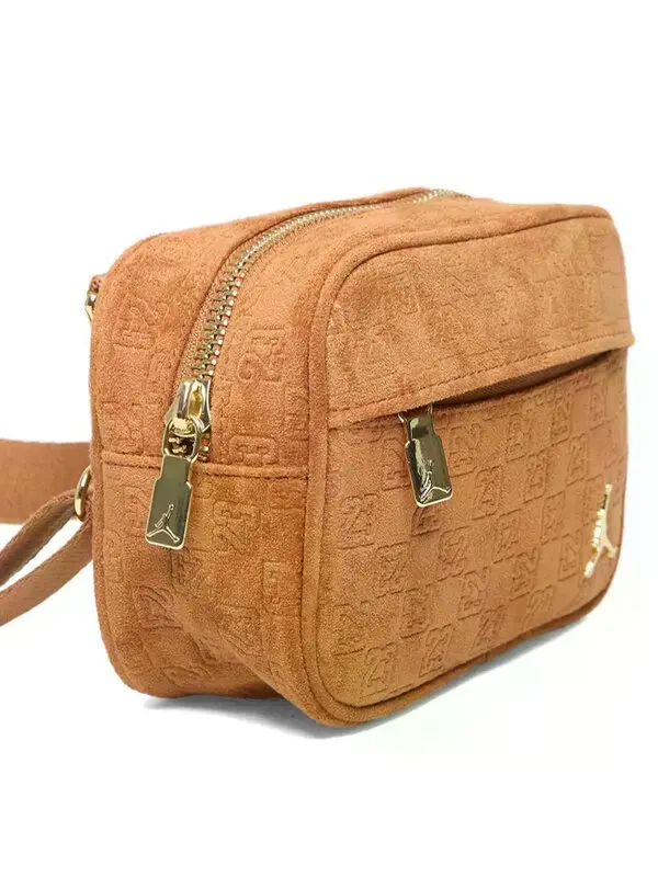 JORDAN Monogram Suede Shoulder Bag